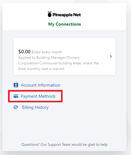Updating Payment Methods